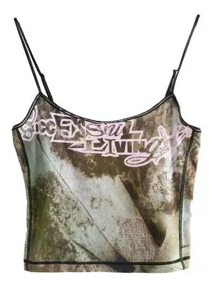 DIESEL Graphic-print Top - Brown