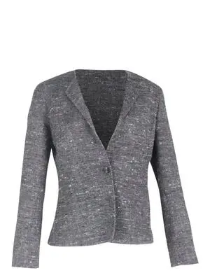 Max Mara Single-breasted Tweed Blazer - Grey