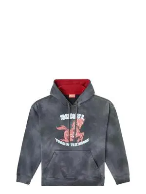 DIESEL Graphic Hoodie - Grey