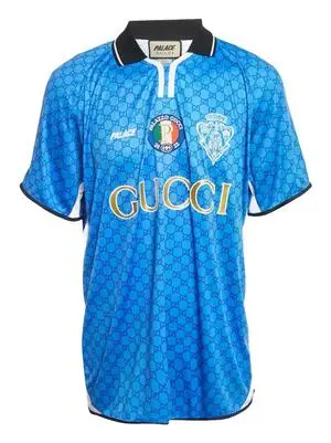 Gucci X Palace Logo Patterned Jersey - Blue
