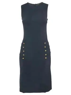 JOSEPH Button-accents Sleeveless Dress - Blue