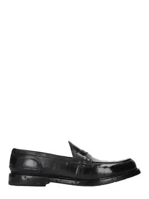 Premiata Woven Leather Loafers - Black