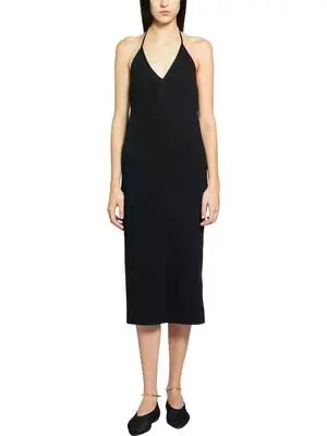 JIL SANDER Sleeveless Midi Dress - Black