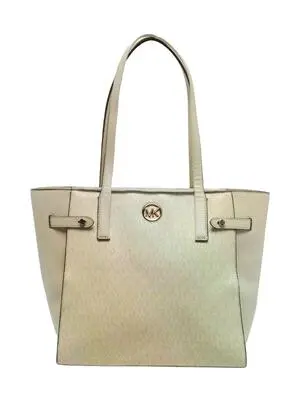 Michael Kors Coated-canvas Logo-print Tote Bag - Neutrals