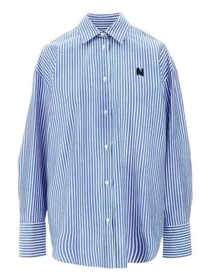 MSGM Striped Logo Shirt
