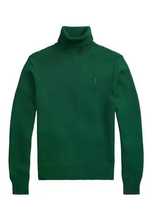Polo Ralph Lauren Roll-neck Sweater With Logo Detail - Green