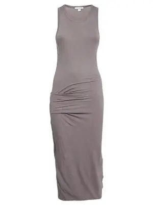JAMES PERSE Ruching Midi Dress - Grey