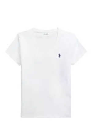 Polo Ralph Lauren Logo-embroidered V-neck T-shirt - White