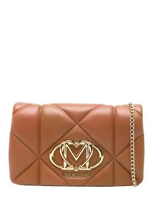 Moschino Quilted Crossbody Bag - Brown