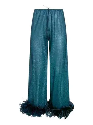 OSEREE Feather-Trim Trousers