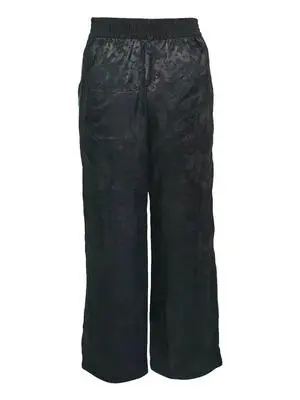 Maje Floral-pattern Wide Leg Trousers - Black