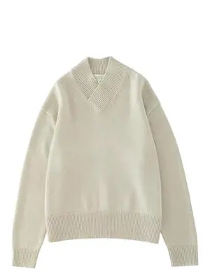 Studio Nicholson V-neck Cropped Sweater - Neutrals