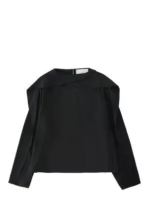 Studio Nicholson Drape Cuff Emmet Top - Black