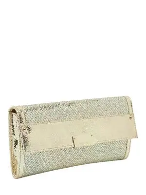 JIMMY CHOO Reese Leather Clutch Bag - Gold