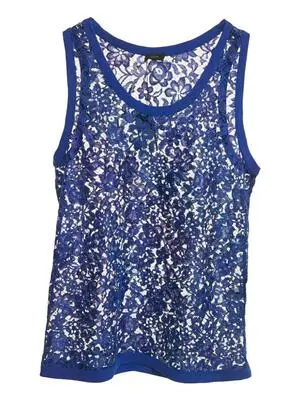JOSEPH Lace Sleeveless Top - Blue