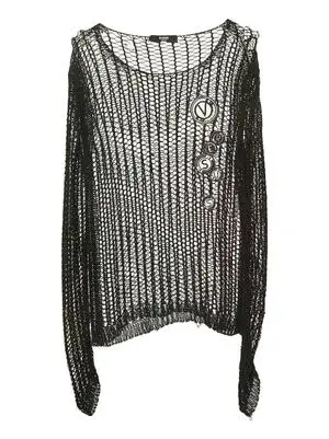 VERSUS Crochet Top - Black