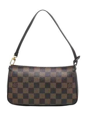 LOUIS VUITTON 2002 Damier Ebene Navona Shoulder Bag - Brown