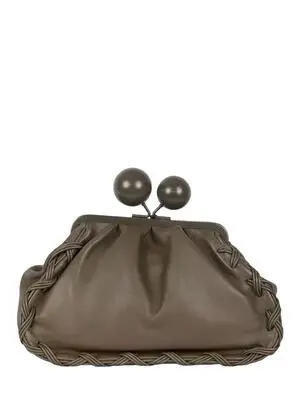 Max Mara Medium Pasticciono Kiss-lock Clutch - Green