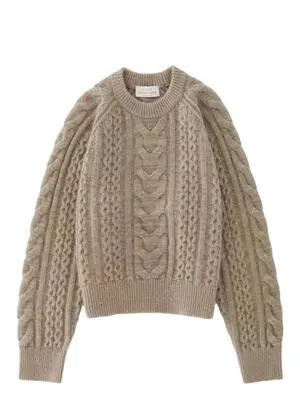 Studio Nicholson Molve Cable-knit Ribbed Sweater - Neutrals