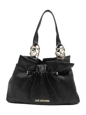 Moschino Gathered-effect Tote - Black