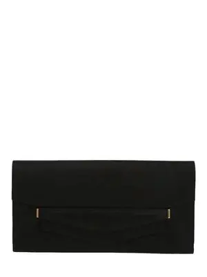 Hermès 1981 Faco Satin Flap Clutch - Black