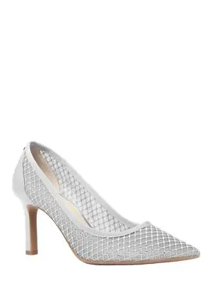 Michael Kors Willa Embellished Mesh Pumps - Silver