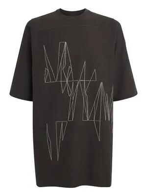 Rick Owens X Moncler Cotton Jumbo T-shirt - Brown
