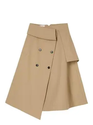 RÃHE Deconstructed Trench Skirt - Camel