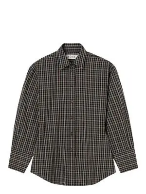 RÃHE Shaped Check Shirt - Black