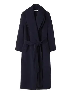 RÃHE Signature Double Faced Scarf Coat - Navy