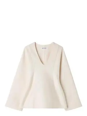RÃHE Sculptural Double Faced Top - Off White