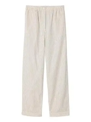 Miu Miu Stripe Pajama Pants - Cream