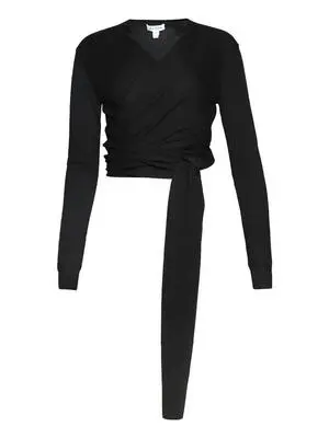 ALAÃA Wrap Top - Black