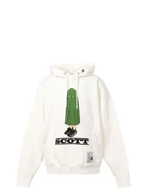 Mihara Yasuhiro Scott Printed Hoodie - White