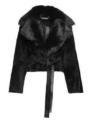 Nour Hammour Renata Shearling Jacket - Black