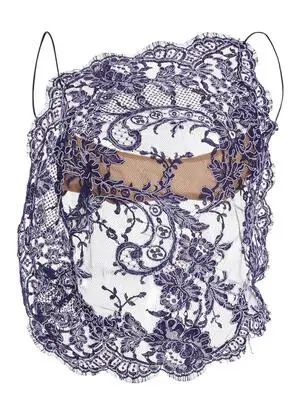 Christopher Esber Iris Floating Lace Cami - Purple