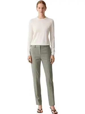 Theory Treeca Full Length Pant - Vetiver Melange