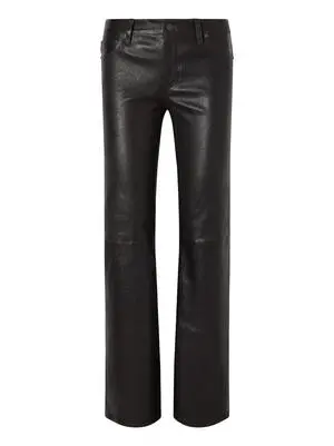 FRAME Rodeo Leather Bootcut Trousers - Brown