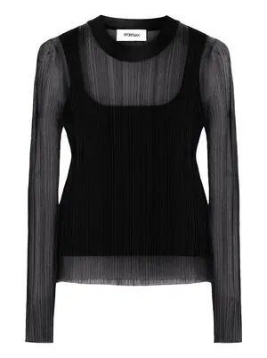 Sportmax Ribbed-knit Top - Black