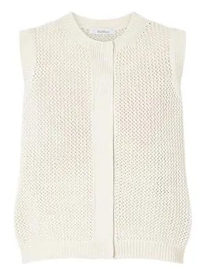 MAX MARA Open-Knit Silk-Blend Top