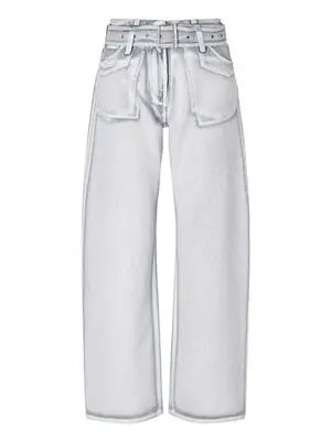 Acne Studios Trompe L'oeil Coated Straight-leg Jeans - Blue