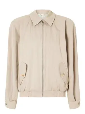 Magda Butrym Embroidered Cotton-blend Jacket - Neutrals