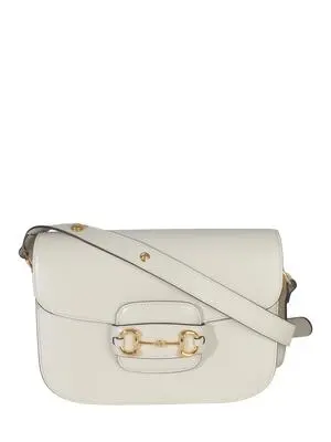 Gucci 1955 Horsebit Shoulder Bag - White