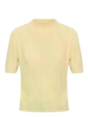 Officine Générale Laya Ribbed Short-sleeve T-shirt - Yellow