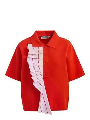 Essentiel Antwerp Jumble Short-sleeve Polo - Red