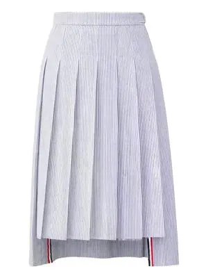 Thom Browne Pleated Midi Skirt - White