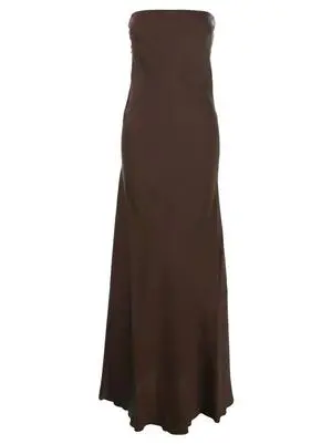 FORTE_FORTE Strapless Maxi Dress - Brown