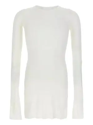Rick Owens Long-sleeved Ribbed T-shirt - White