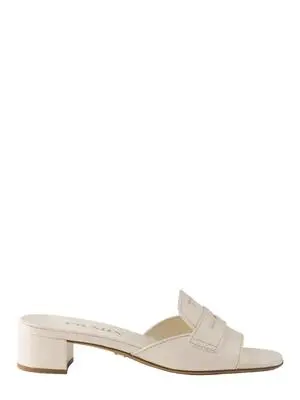 Prada Leather Sandals - Neutrals