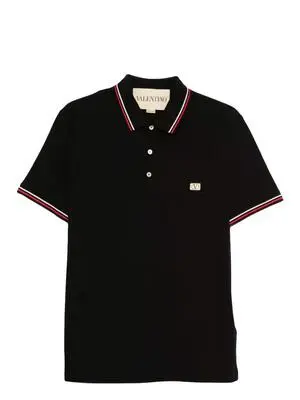 Valentino Garavani Pocket Trim Polo Shirt - Black